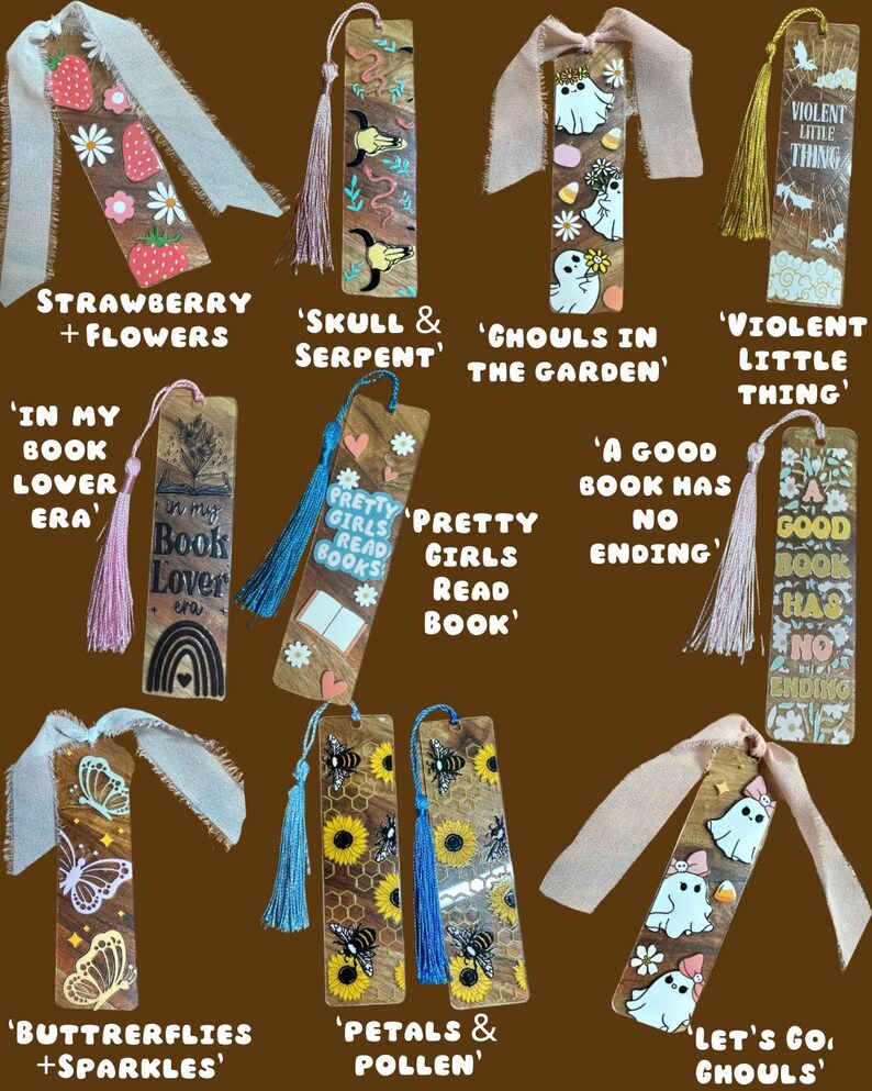 Handmade Clear Acrylic Bookmarks- Thin, Clear, Lightweight With Sayings ...