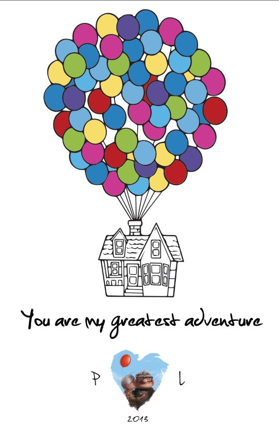 Disney Pixar Up Movie Poster Print Framed 11x17 Custom for