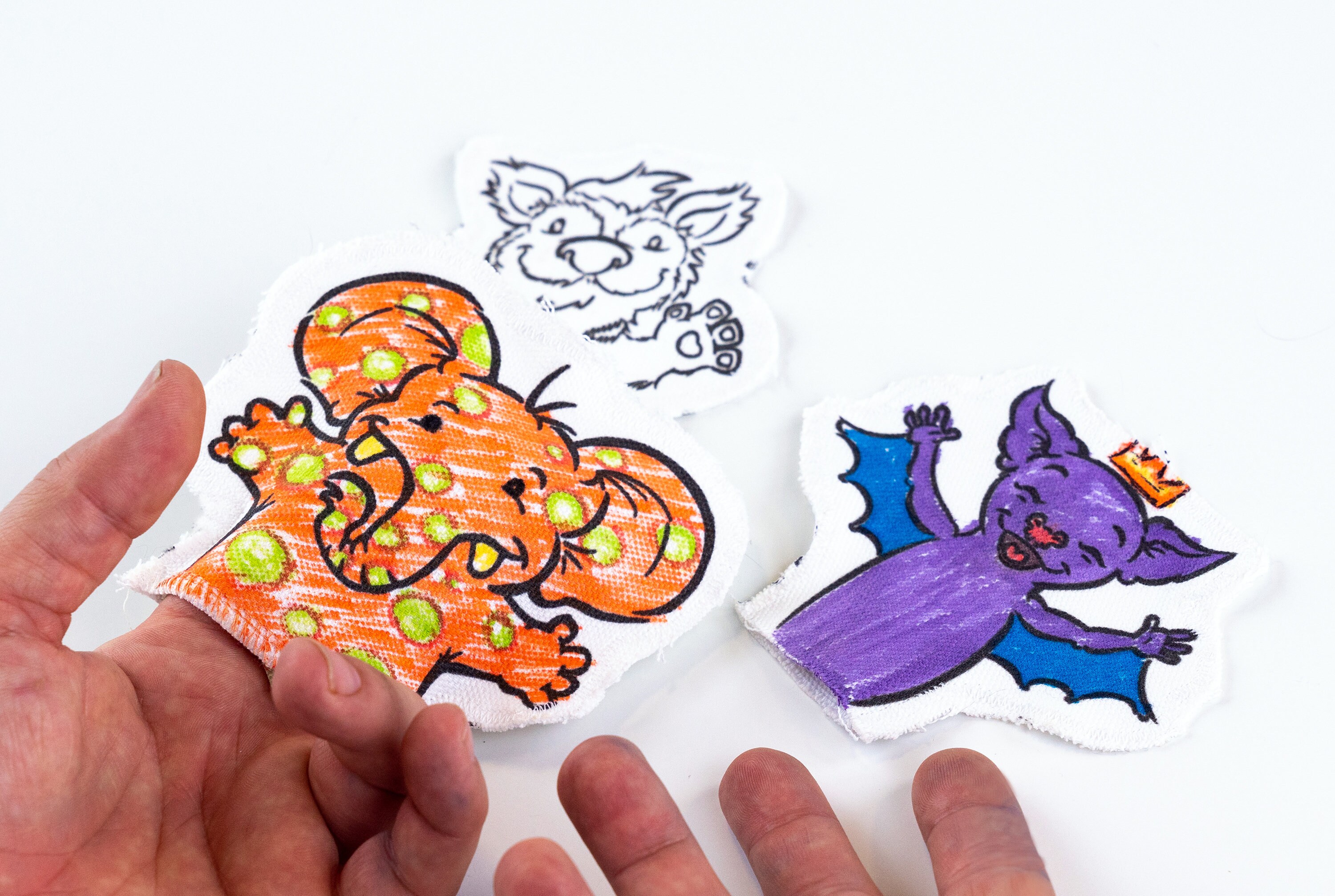 Pre-sewn Finger Puppet Coloring Kit - Etsy