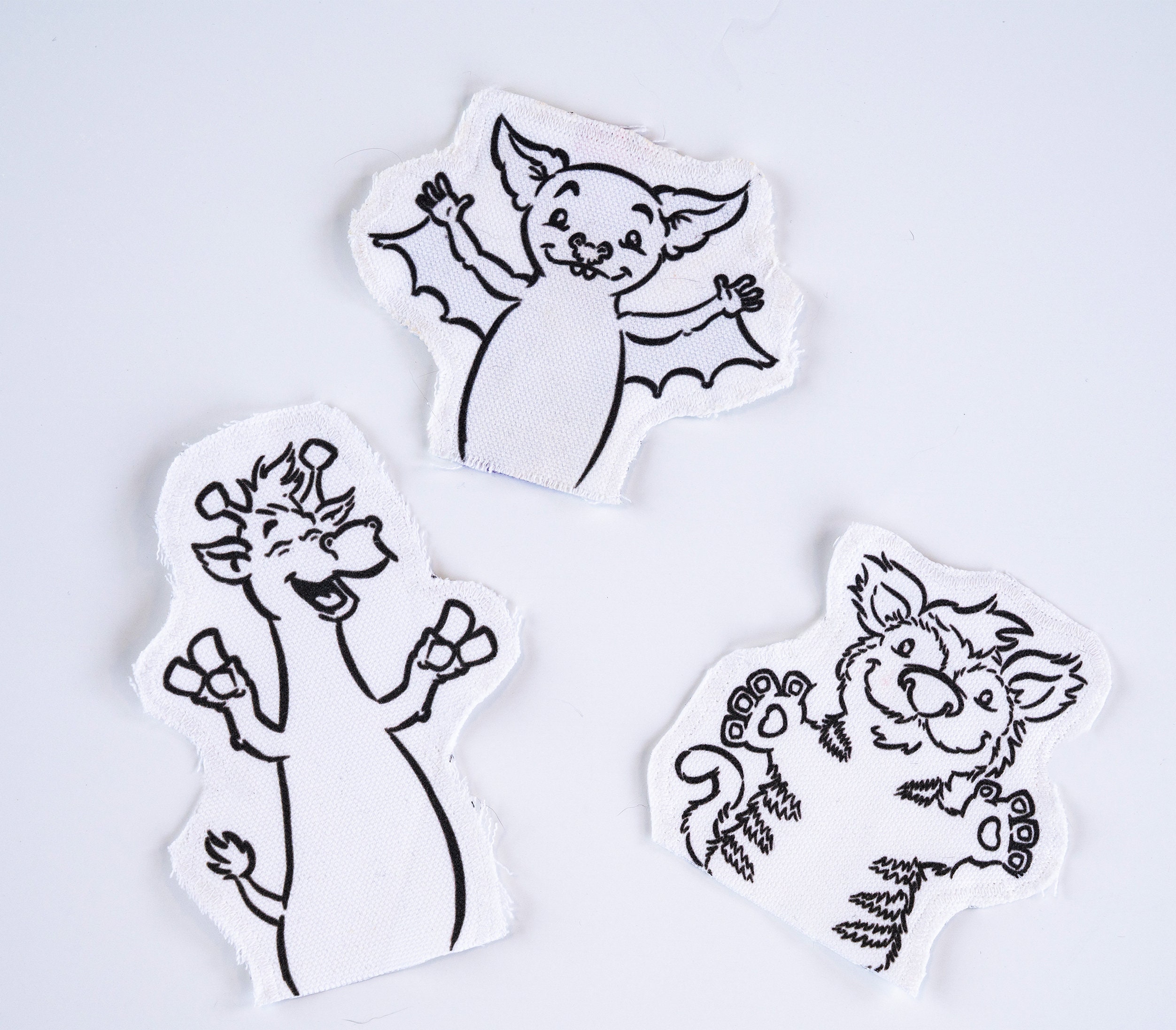 Pre-sewn Finger Puppet Coloring Kit - Etsy