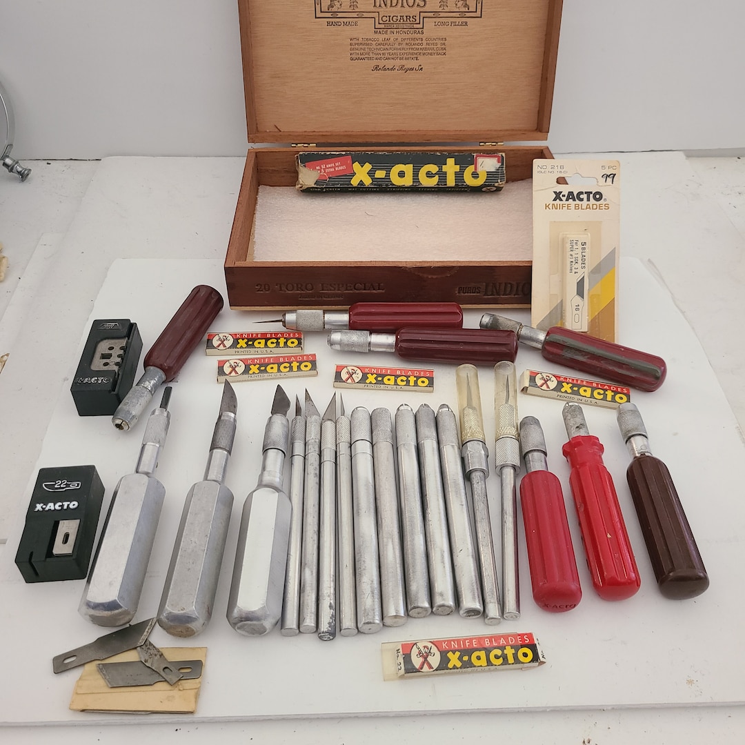 Vintage Large Lot of 30 Pieces X-acto Brand Crafting or Utility Knives ...