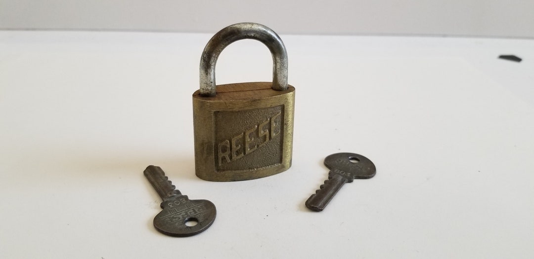 Vintage 1940s Reese Brass Padlock With Original Keys - Etsy