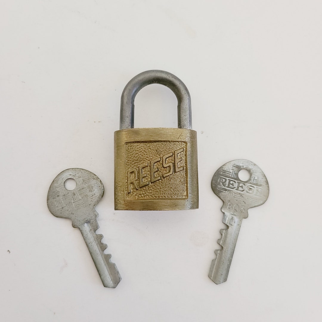Vintage Circa 1960's Small Reese Padlock, Brass Body, Steel Shackle and ...