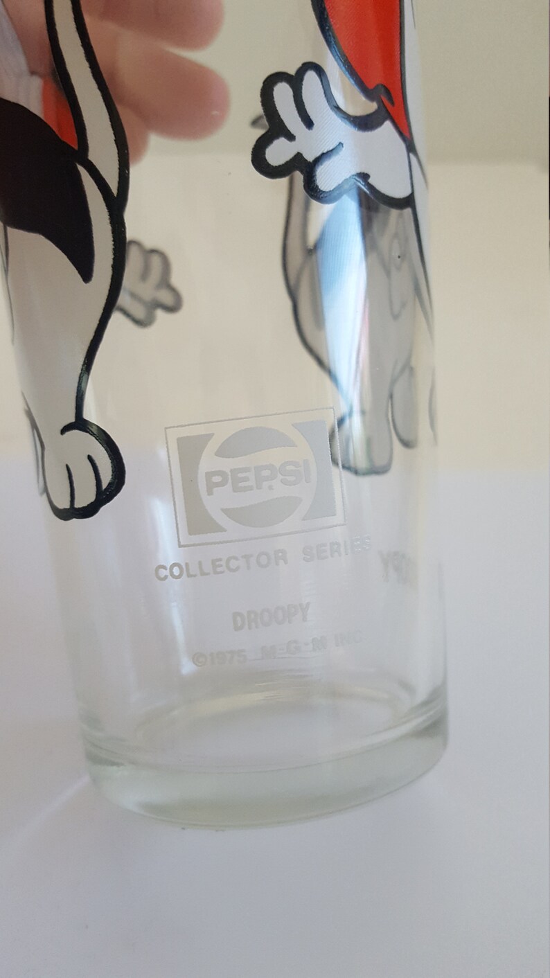 Vintage 1975 Pepsi Collector Series Glass droopy - Etsy