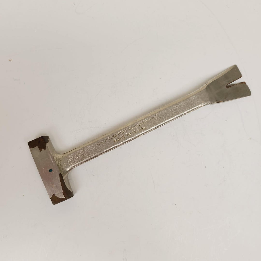 Antique Bridgeport Crate Hammer: Forged Steel Pry Bar, Nail Puller (8 1 ...