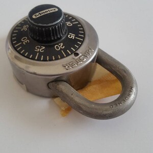 Vintage 1960's Working Master Lock Combination Padlock, Original Combo ...