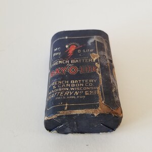Antique 1920s Mr. Ray-o-lite Battery - French Battery & Carbon Co ...