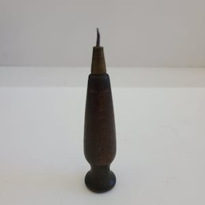 Antique Early 20th Century Peg Awl/scribe Turned Wood Handle Steel ...
