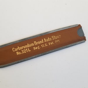 Vintage Carborundum Auto Stone No.325l With Leather Sleeve - Etsy