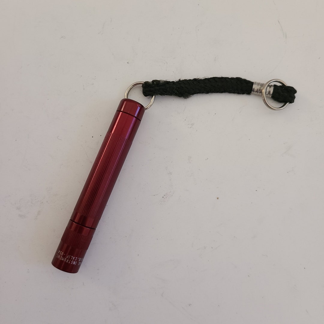 Vintage Circa 1990's Miniature Maglite "solitaire" Dark Red Color Takes ...