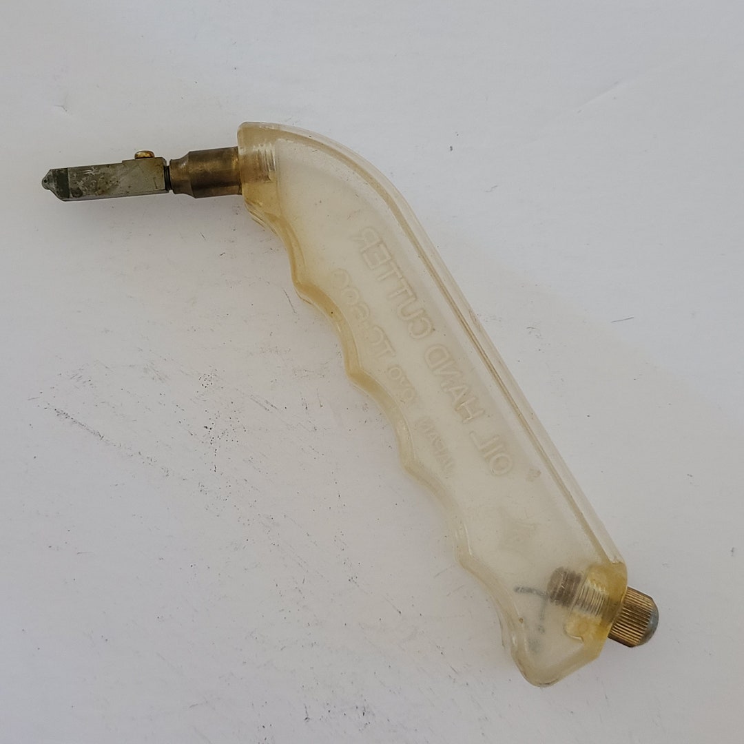 Vintage Toyo TC-600 Oil Hand (glass) Cutter With TC-10 Cut Wheel, Clear ...