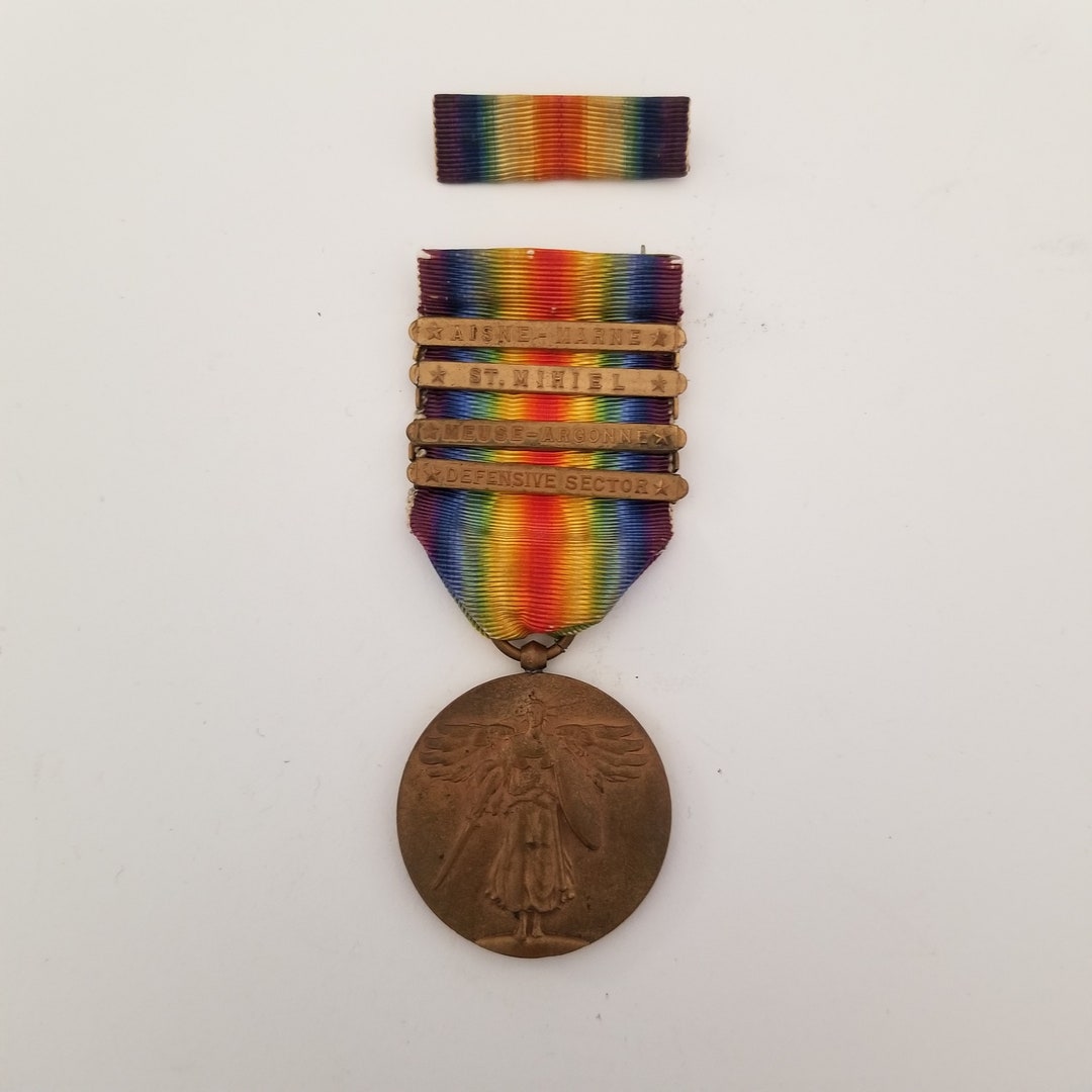 Antique WWI Victory Medal: Winged Victory, Four Clasps - Etsy