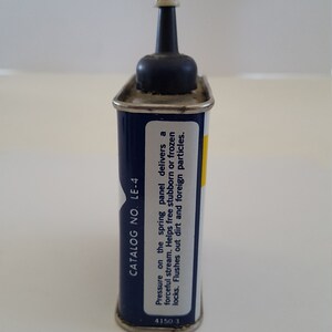 Vintage Circa 1960's Can of Liquid Graphite Lock-ease in a 1948 Design ...