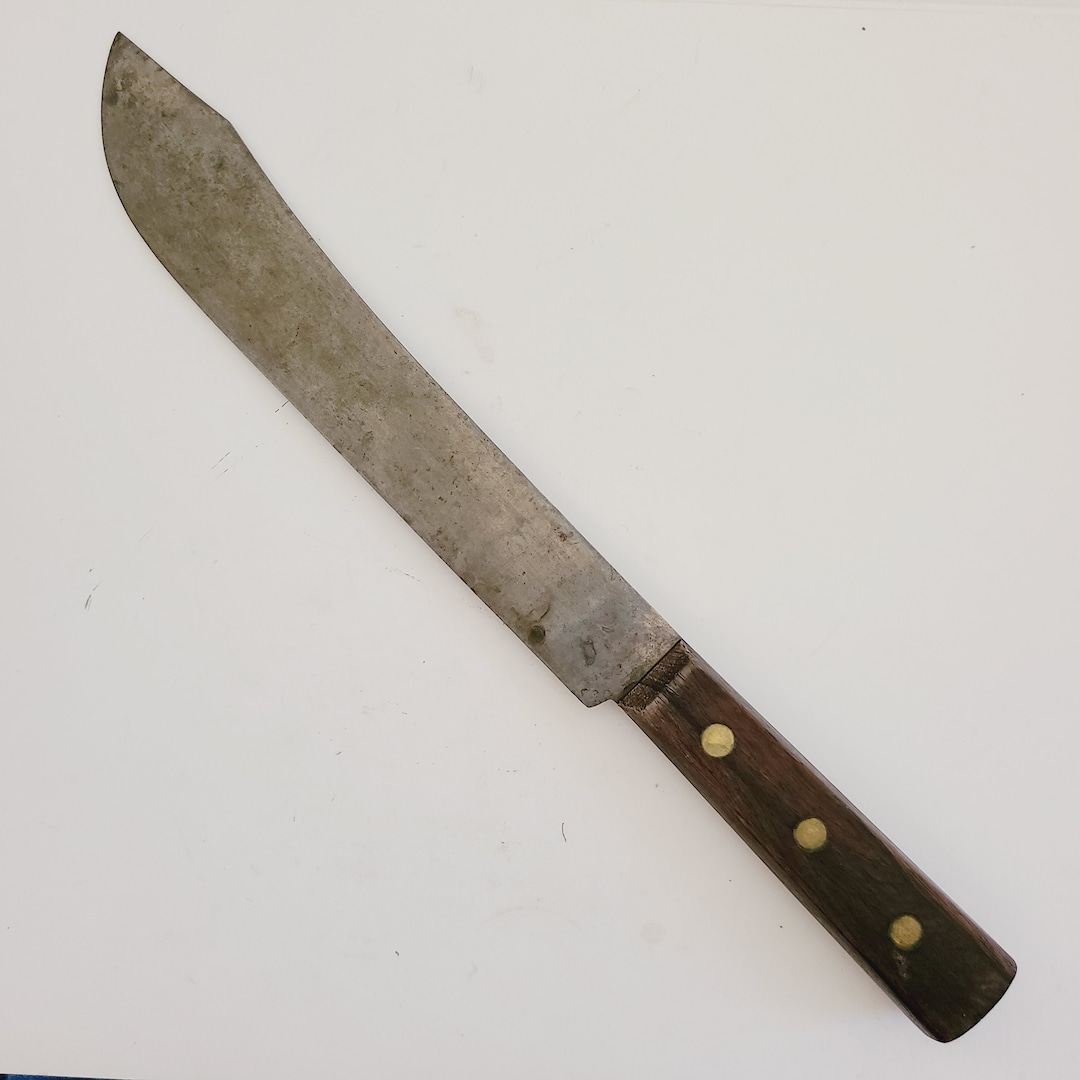 Vintage Seriously Large Butcher's Knife Made by Unknown Maker Steel ...