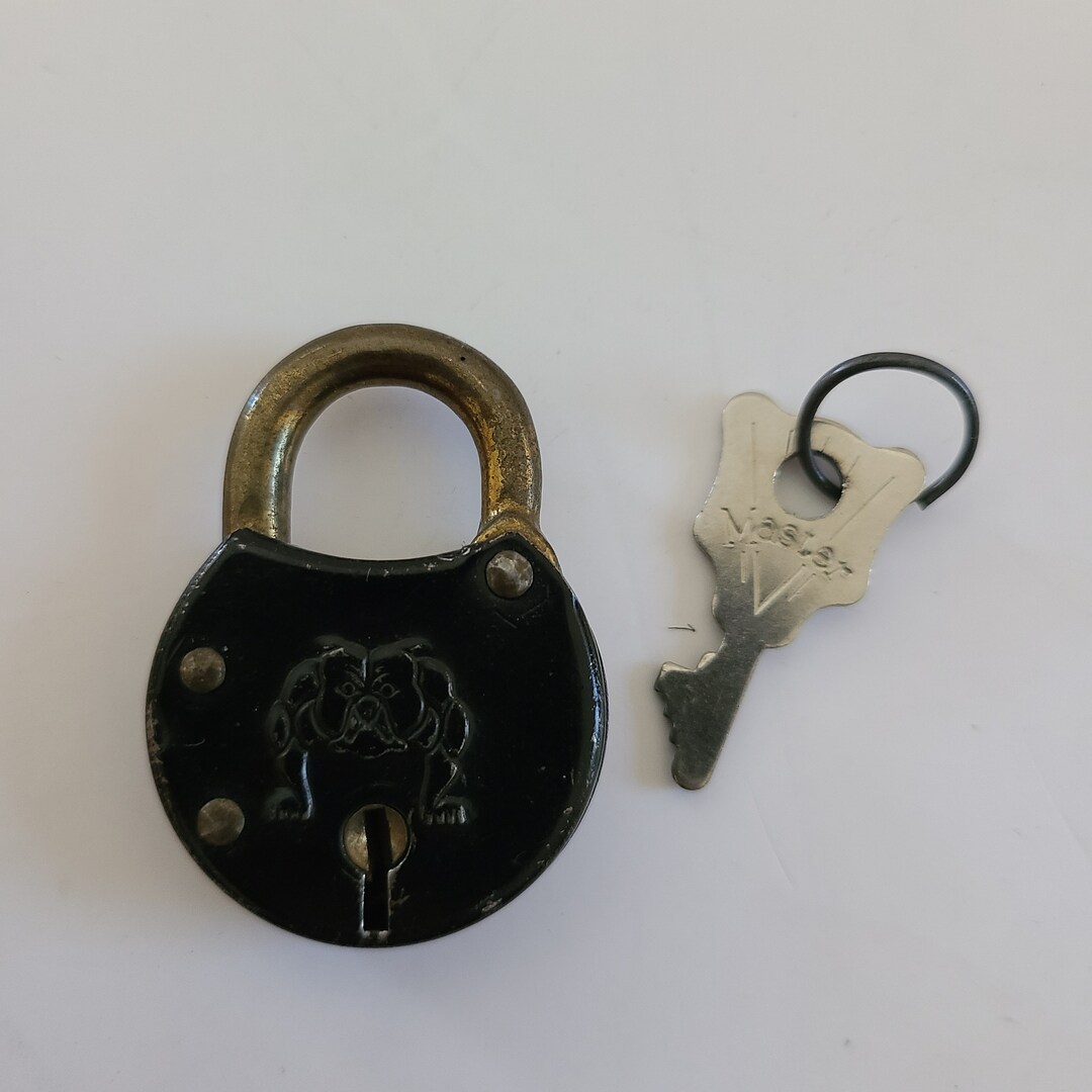 Vintage Circa 1930's Novelty Padlock "bulldog" Logo, Working Lock With ...