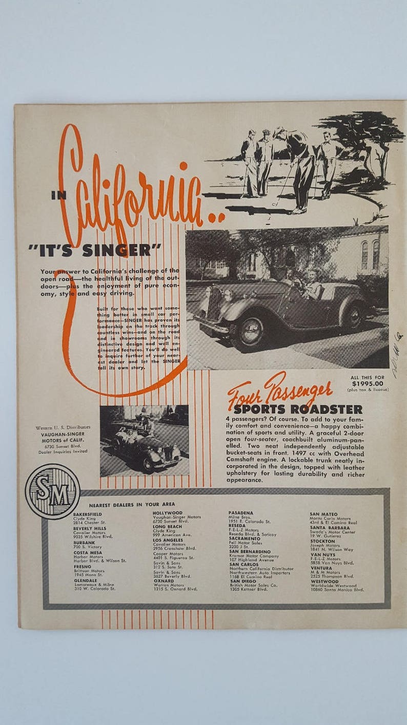 Vintage December 1952 Auto Speed and Sport Magazine Volume 1 - Etsy