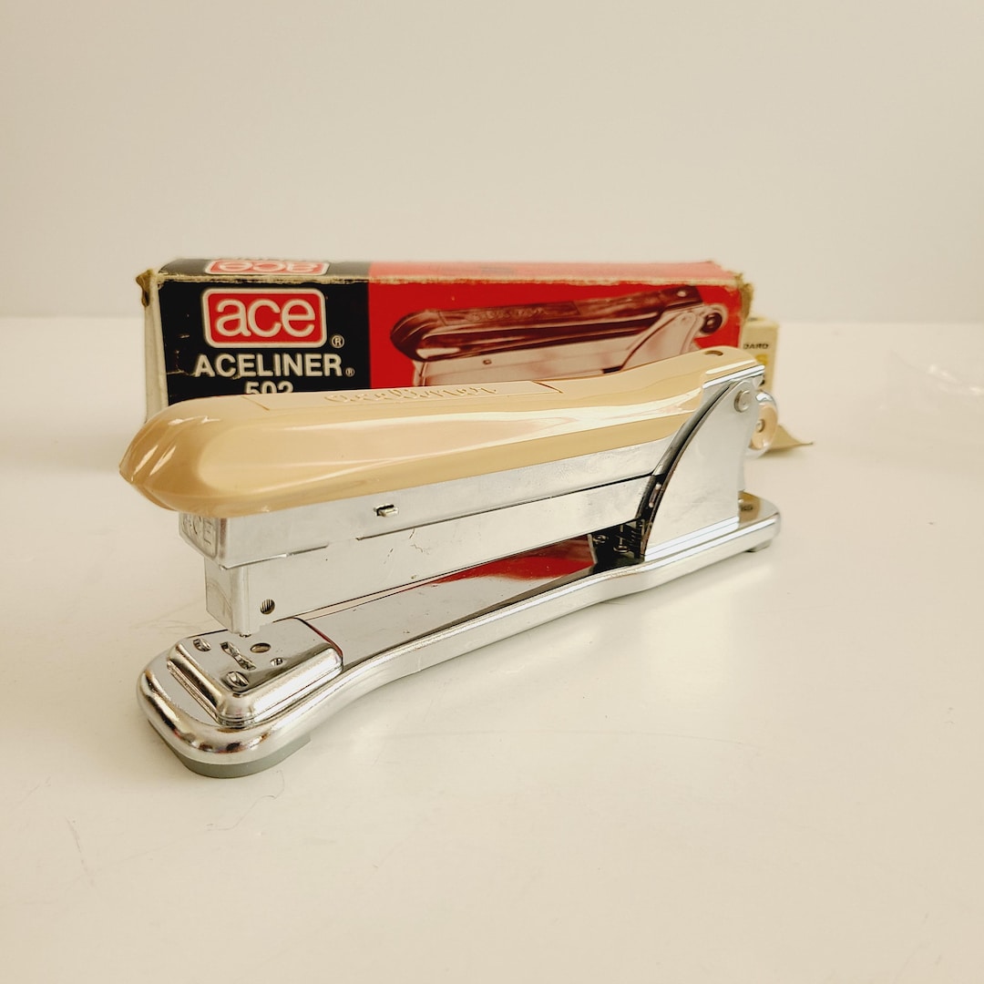 Vintage 1960s Ace Aceliner Stapler: Beige Aristocrat Model 502 ...