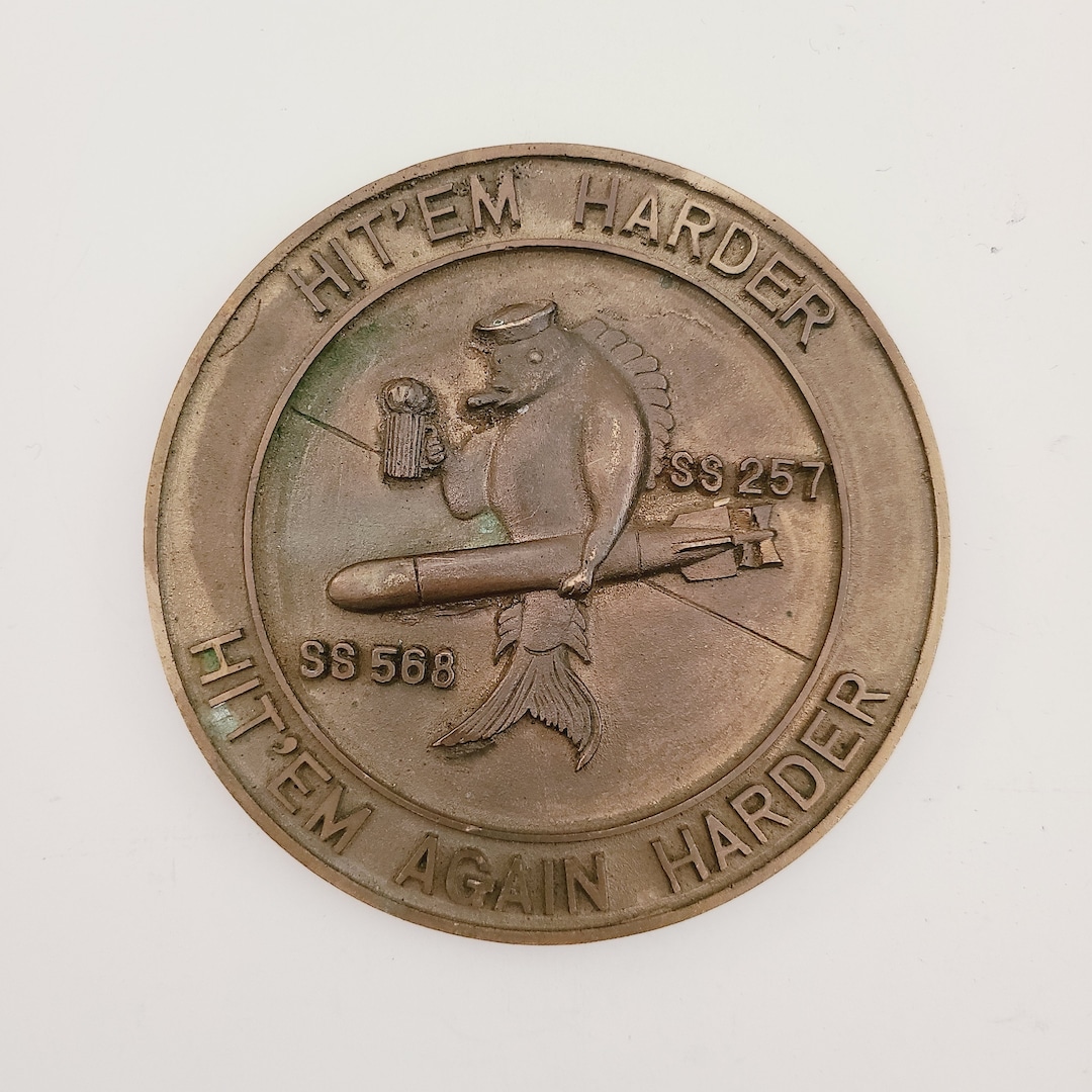 Vintage Circa 1970's U.S. Navy Cast Brass Ship's Plaque Crest U.S.S ...