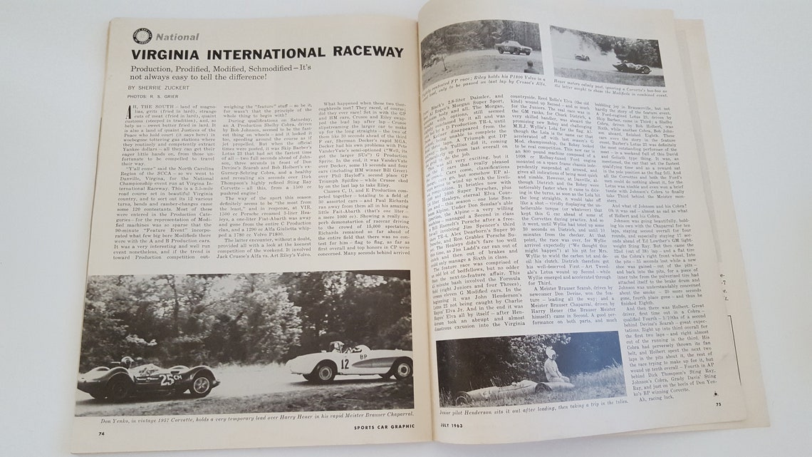 Vintage July 1963 Sports Car Graphic Magazine Ford Lotus Indy - Etsy