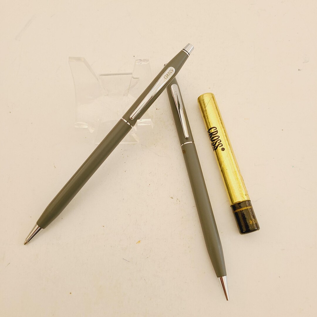 Vintage Circa 1970's Cross Pen and Pencil Set, Gray No.2101, No Box ...