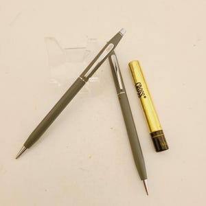 Vintage 1970s Cross Pen and Pencil Set: Gray No.2101 - Etsy