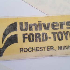 Pick 1 Vintage Late 70's Car Dealership Stickers, Celebrity Olds ...