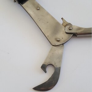 Vintage Circa 1960's Folding Bar Tool, Barware Stainless Steel Marked ...