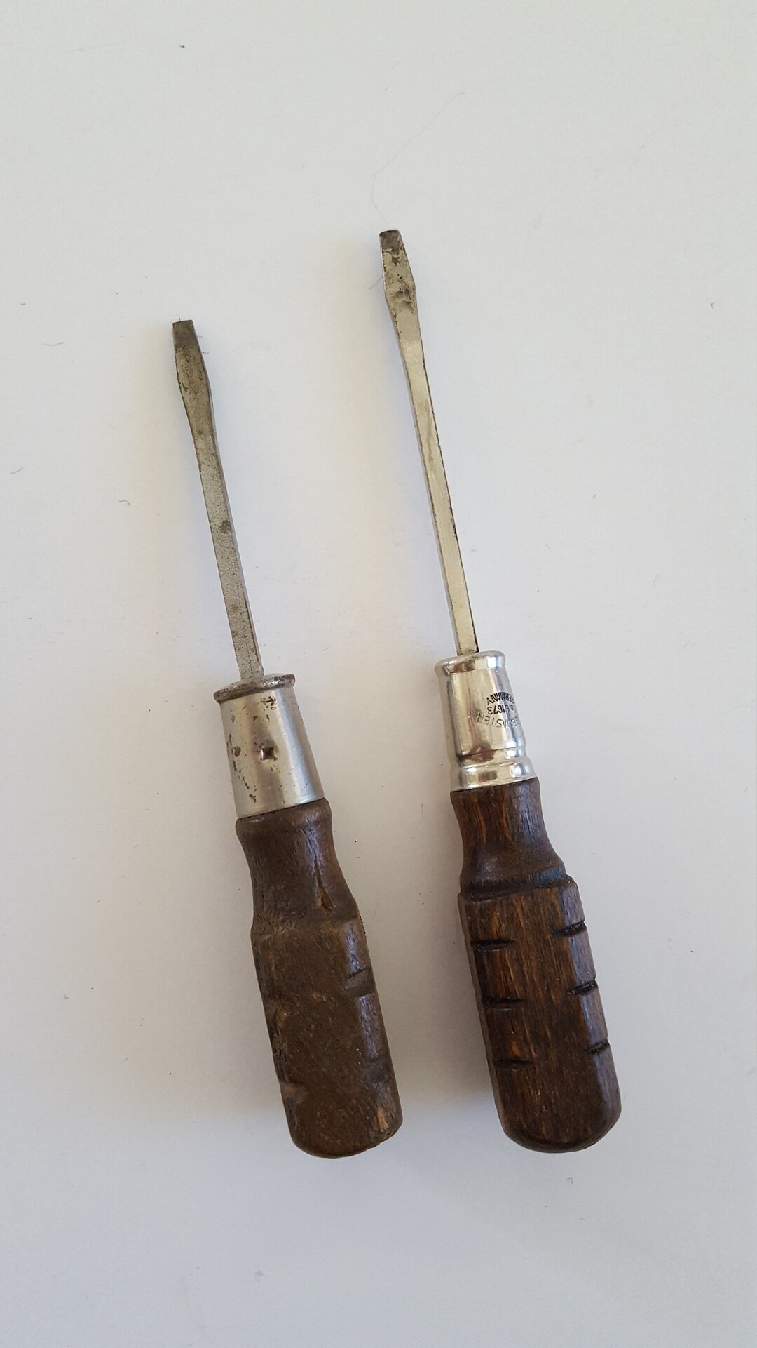 Vintage Lot of 2 1950's Square Shaft Small Flathead Screwdrivers One by ...