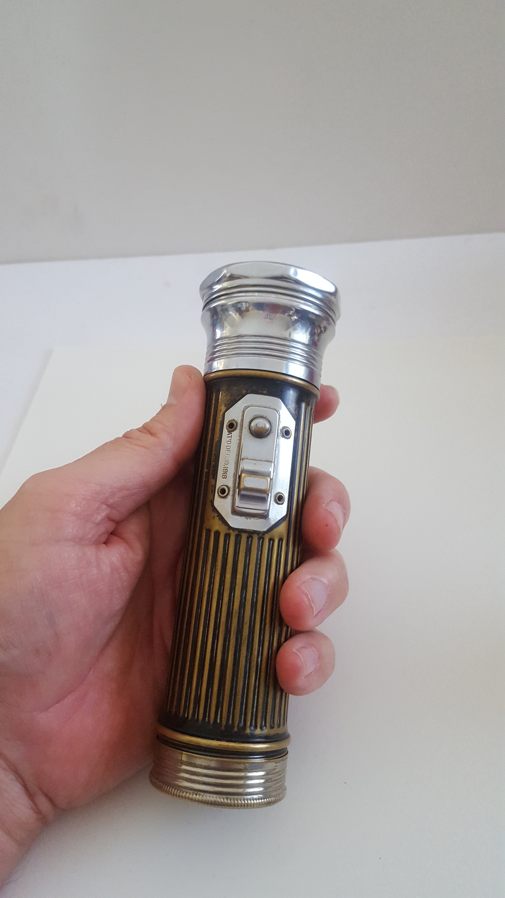 Antique Ray-o-lite Flashlight: 1920s Brass Case, Working Condition - Etsy