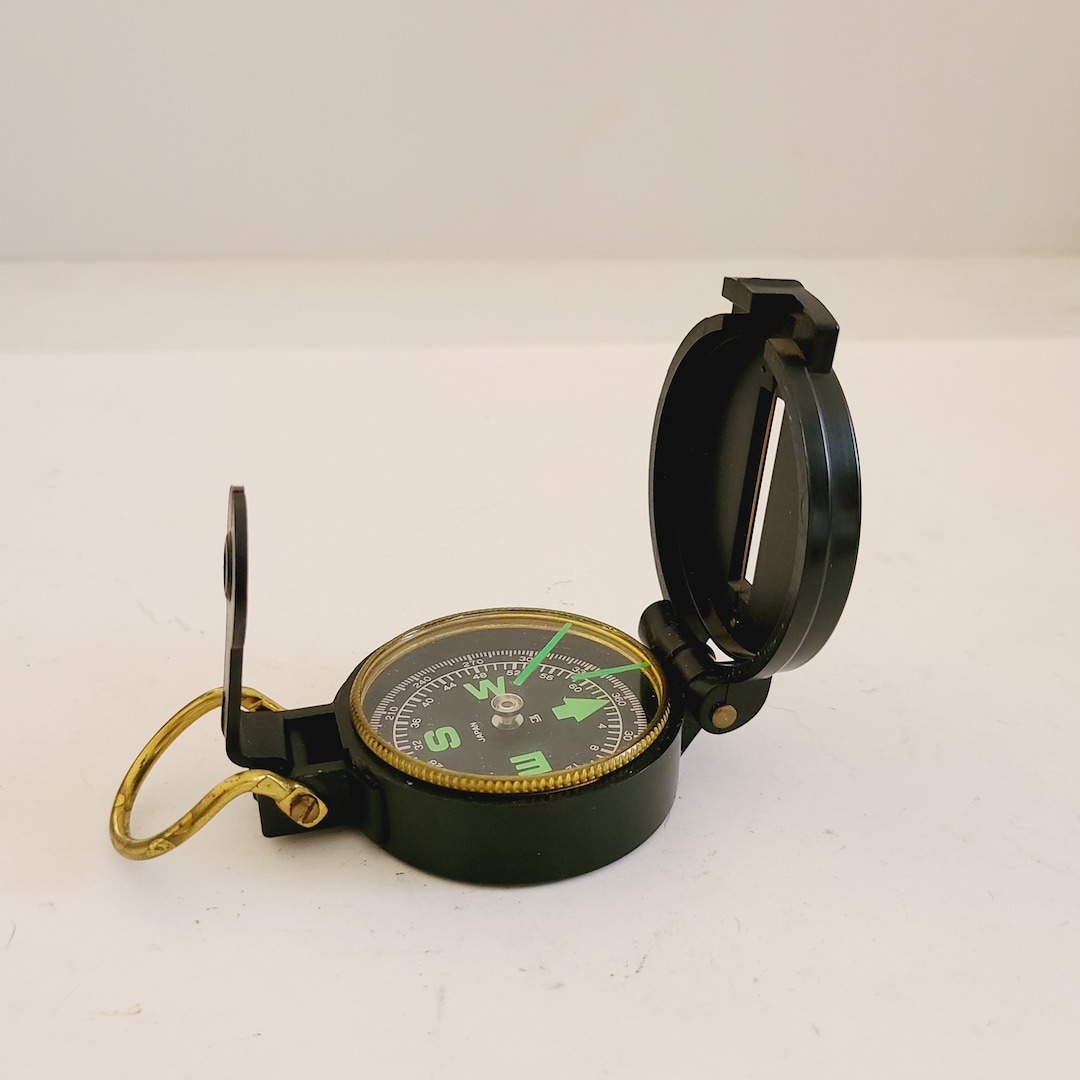 Vintage 1970's Lensatic Directional Compass, Engineer, Directional ...