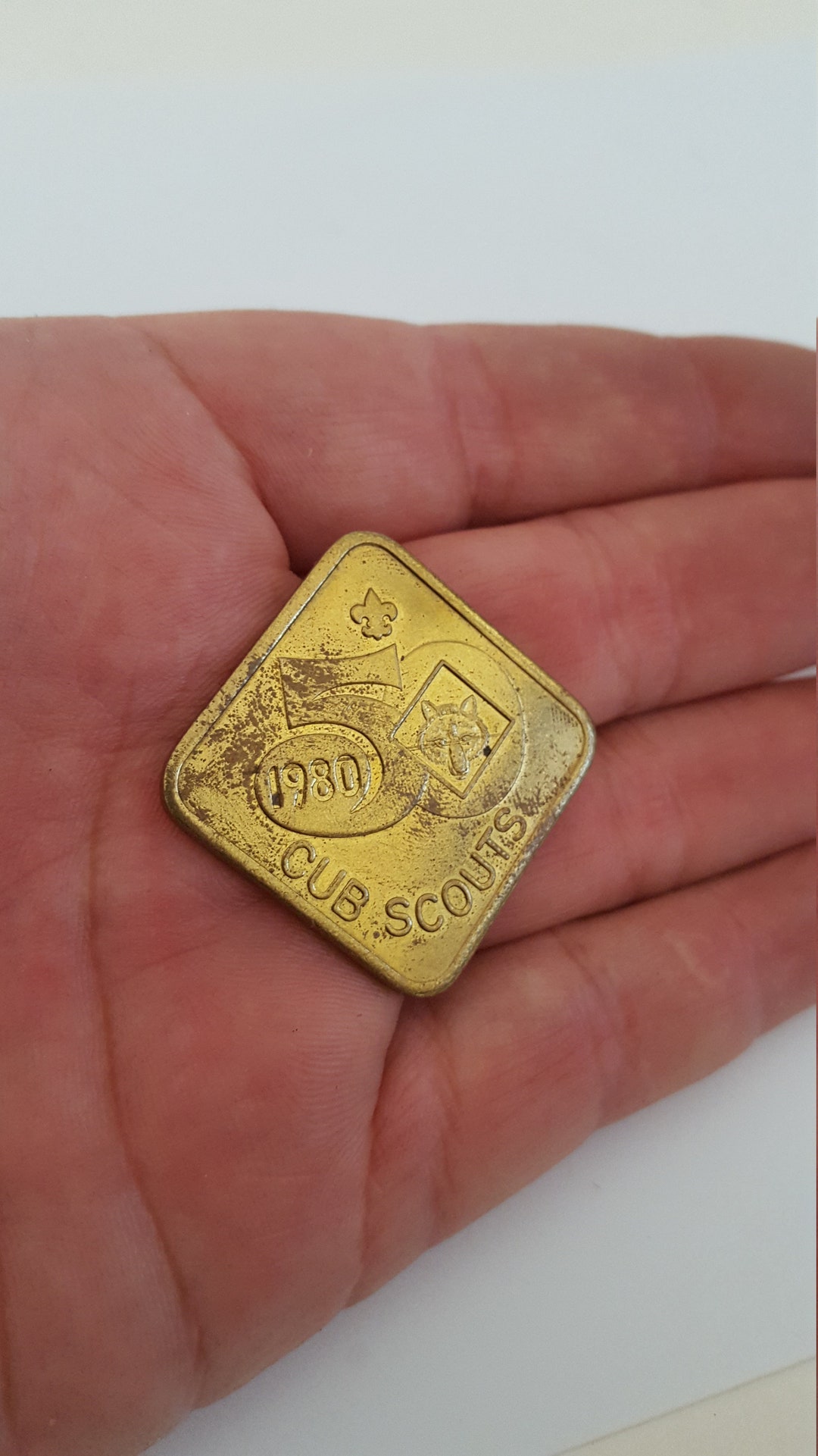 Vintage 1980 50 Year Anniversary of the Cub Scouts of America Brass ...