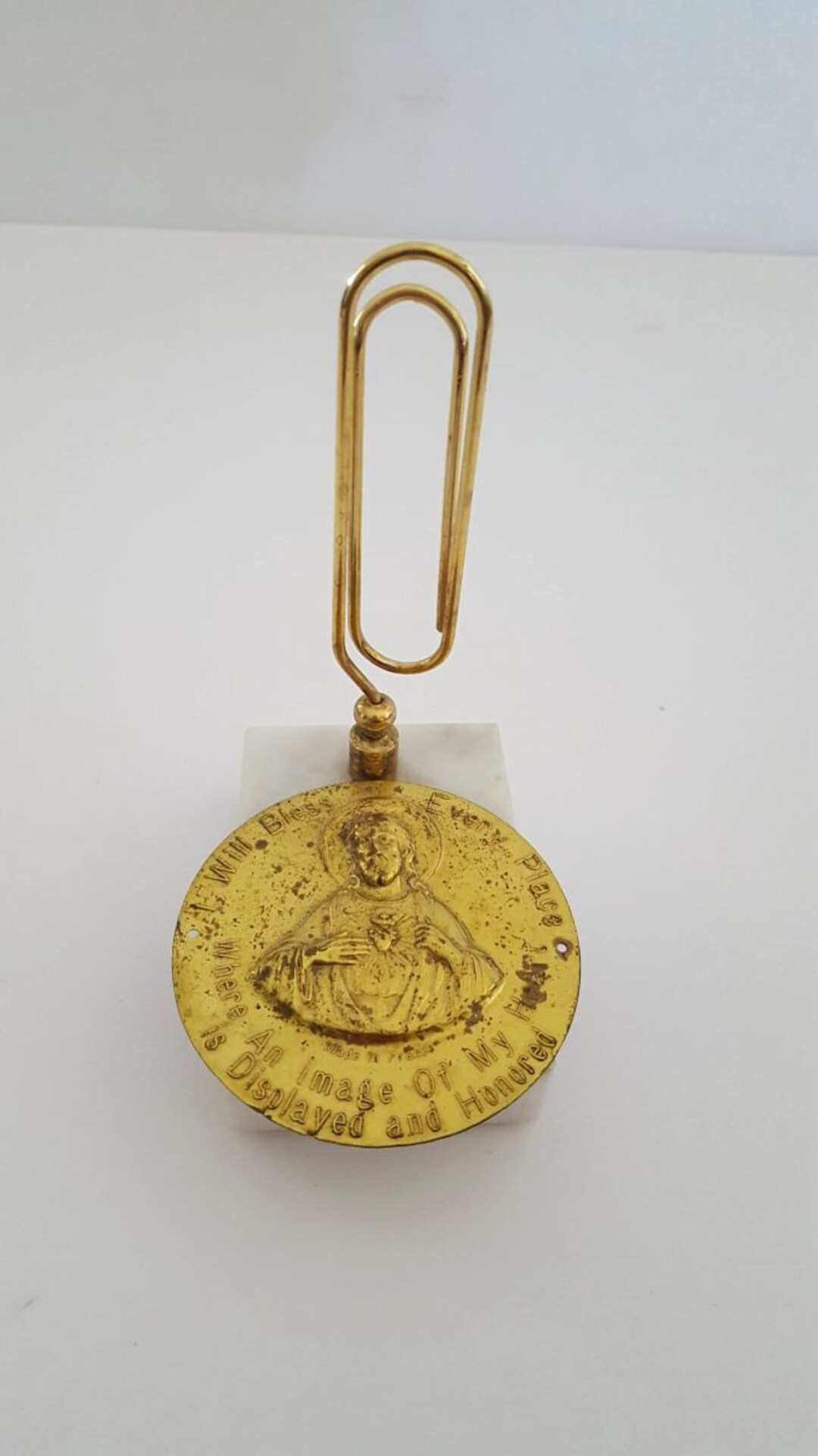 Vintage Circa 1960's Sacred Heart Letter Holder, Religious Item With ...