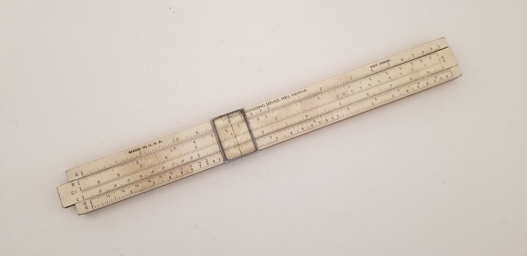 Vintage 1942 Lawrence Engineering Slide Rule 10-B: Conversion Chart - Etsy