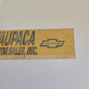 Vintage Late 70's to 80's Car Dealership Sticker, Original Sticker Not ...