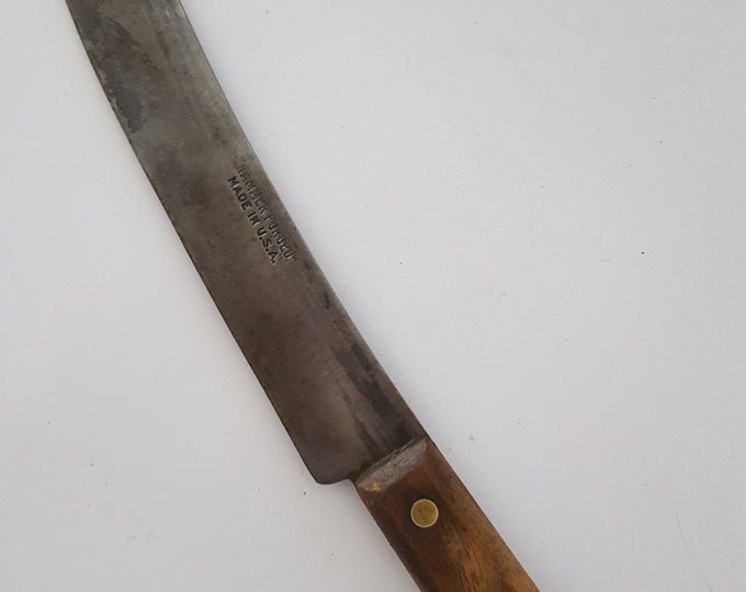 Vintage Seriously Large Butcher's Knife Made by Unknown Hammer Forged ...