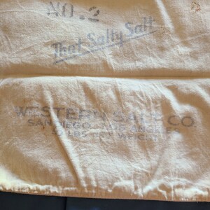 Vintage Circa 1940's Pair Western Salt Co "that Salty Salt" 50lb Bags ...