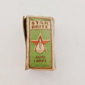 Vintage Circa 1930's Star Brite Brand Auto Lamps Bulb and Box, Good ...