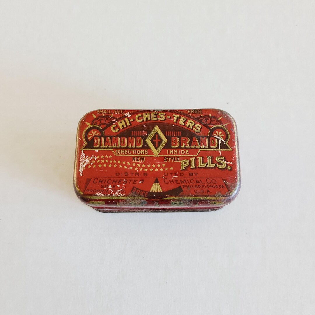 Antique Circa Early 1900's quack Medicine Tin Chichester Diamond Brand ...