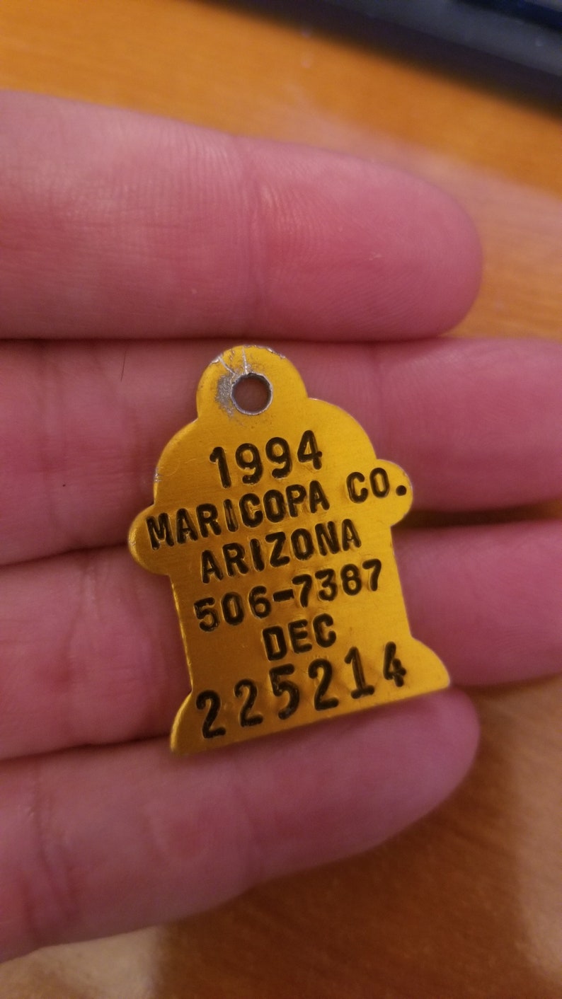 Four Vintage Dog Tags Yavapai County Arizona Maricopa | Etsy