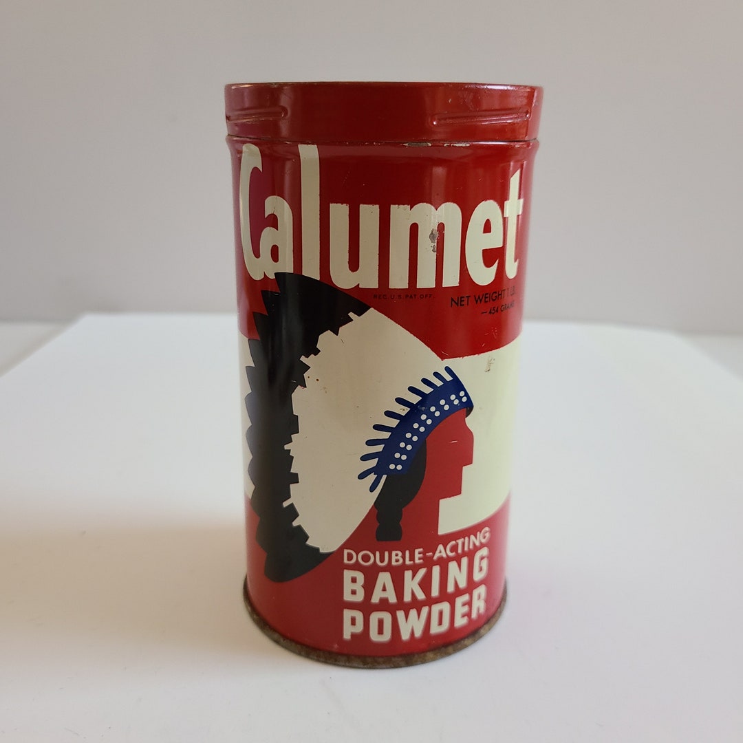Vintage 1950's Calumet Baking Powder Tin, Nice Graphic Condition 1lb ...