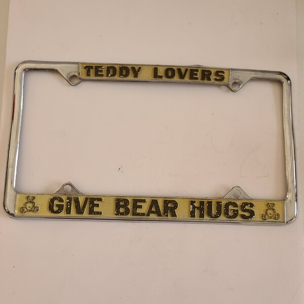 License Plate Frame Teddy Bear - Etsy