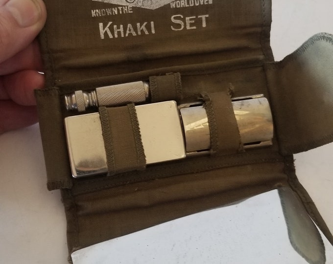 1918 Gillette Soft Roll KHAKI Old Type WWI MILITARY Ball End Vintage ...