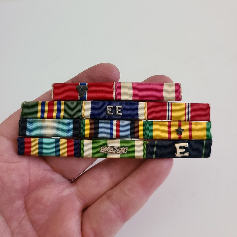 Vintage US Navy Captain Ribbon Bar Collection: Bronze Star W/valor - Etsy