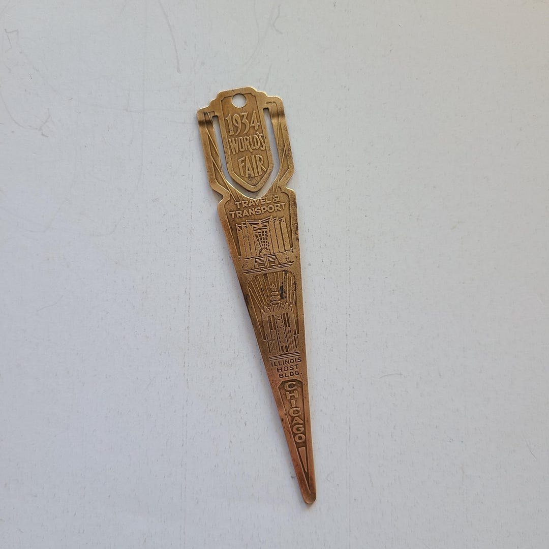 Vintage 1934 Original Souvenir Bookmark of the 1933/34 Chicago World's ...