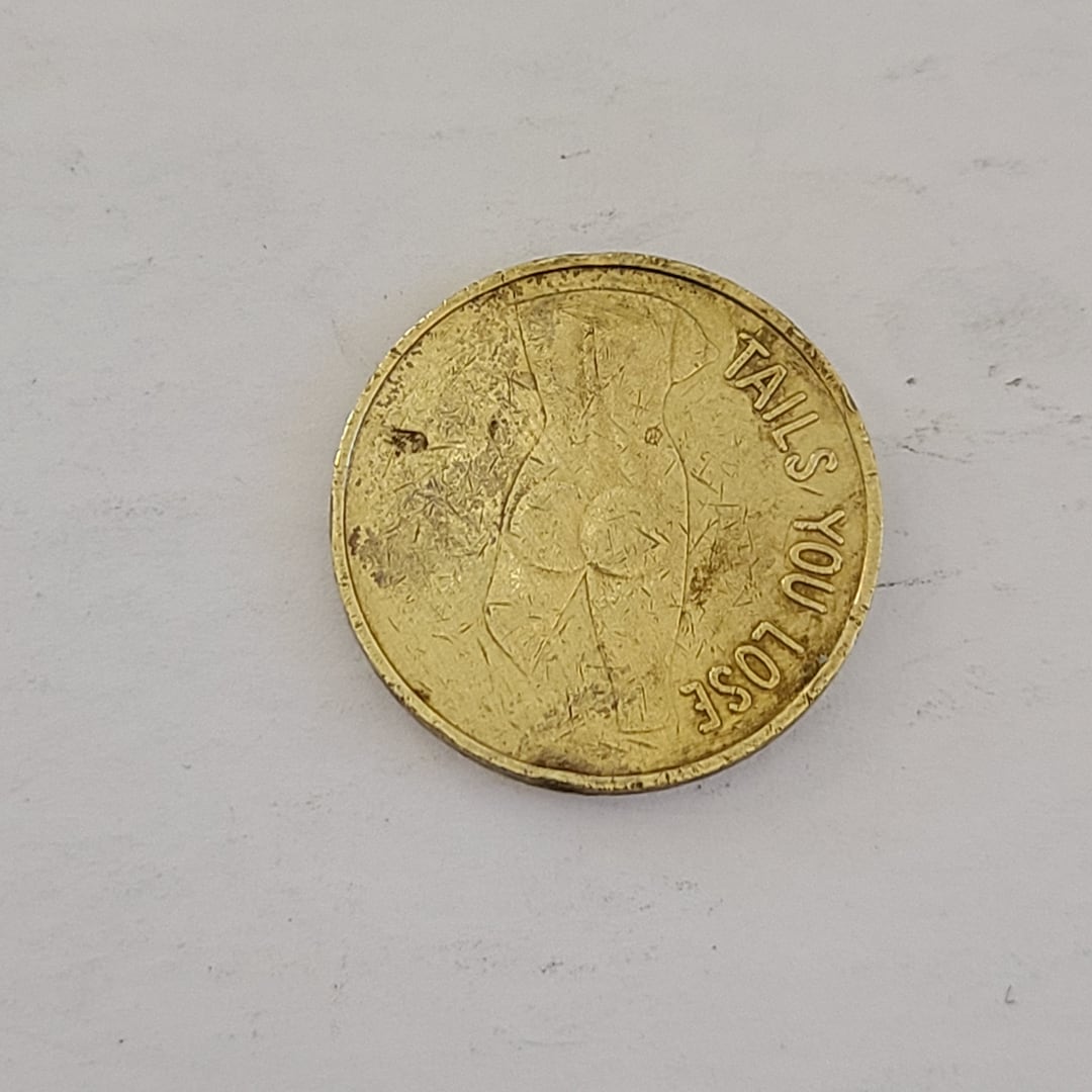 Vintage Heads I Win, Tails You Lose Brass, Copper Token, Novelty Coin ...