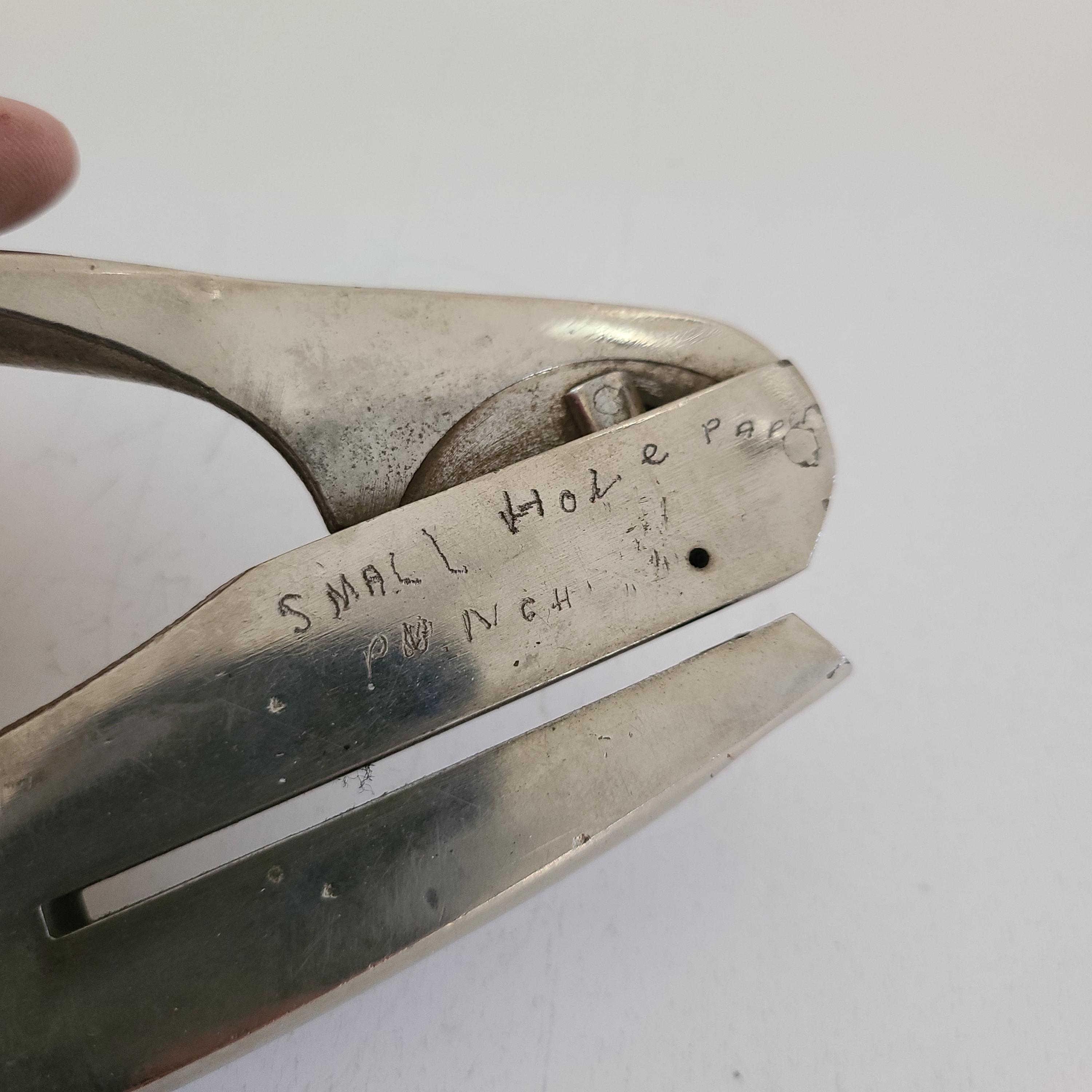Vintage P.J. Mieth Hole Punch: Nickel Plated Steel, Point Pleasant NJ ...