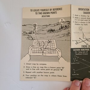 Vintage Circa 1968 shadow Tip Method of Orientation Without Compass ...