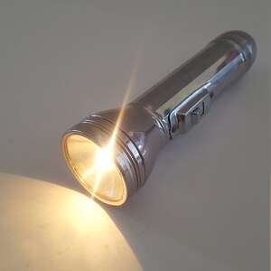 Vintage Unmarked USA Made Baby C Cell Flashlight With Glass Lens ...