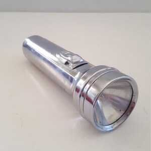 Vintage Circa 1950's Burgess 2 D Cell Flashlight All Chrome Working ...