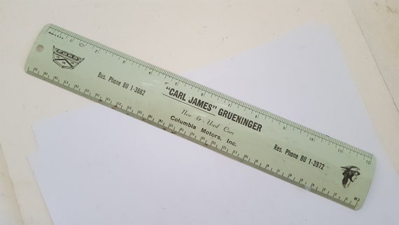 Vintage Circa 1950's Advertising Metal Ruler Ford & - Etsy